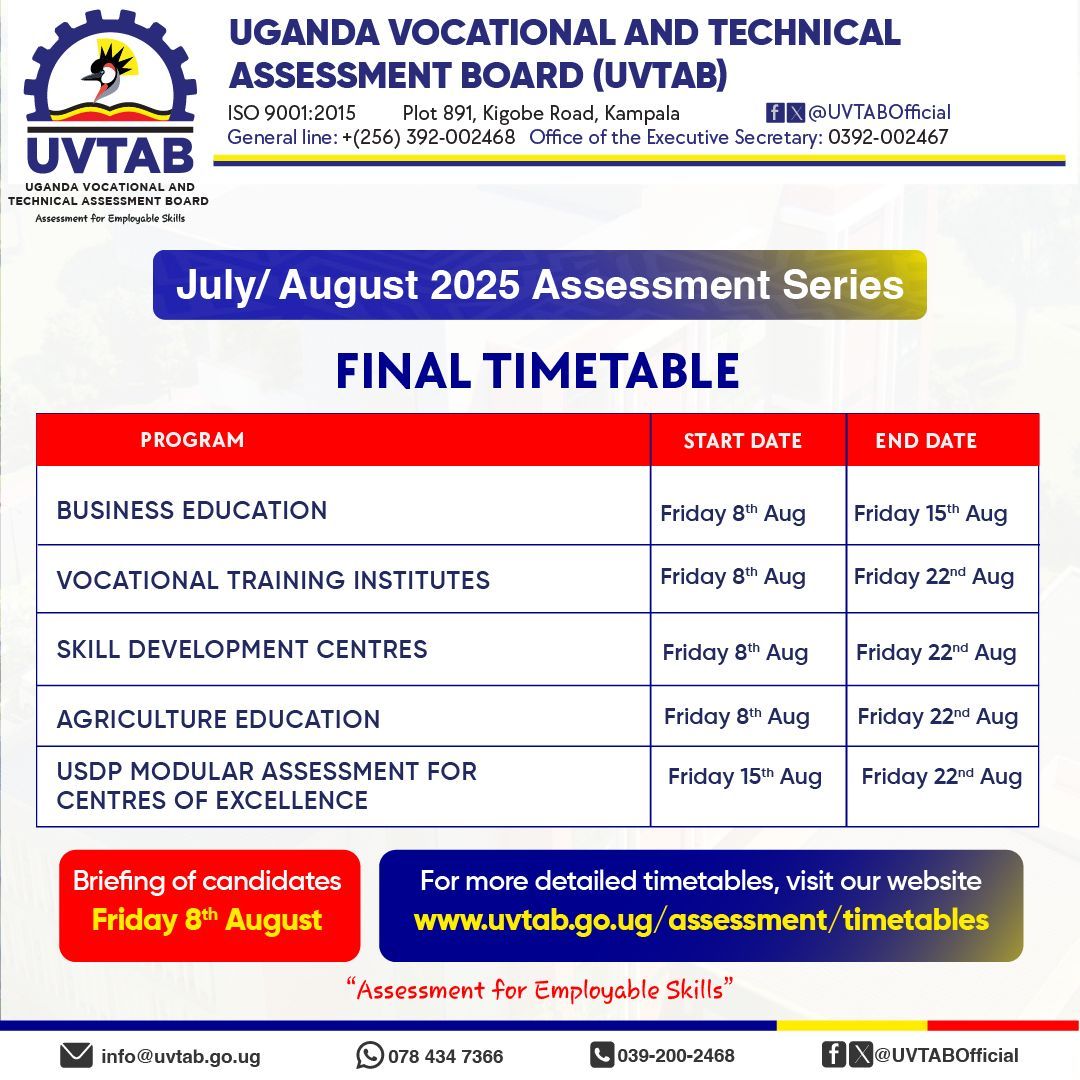 UVTAB - Uganda Vocational and Technical Assessment Board