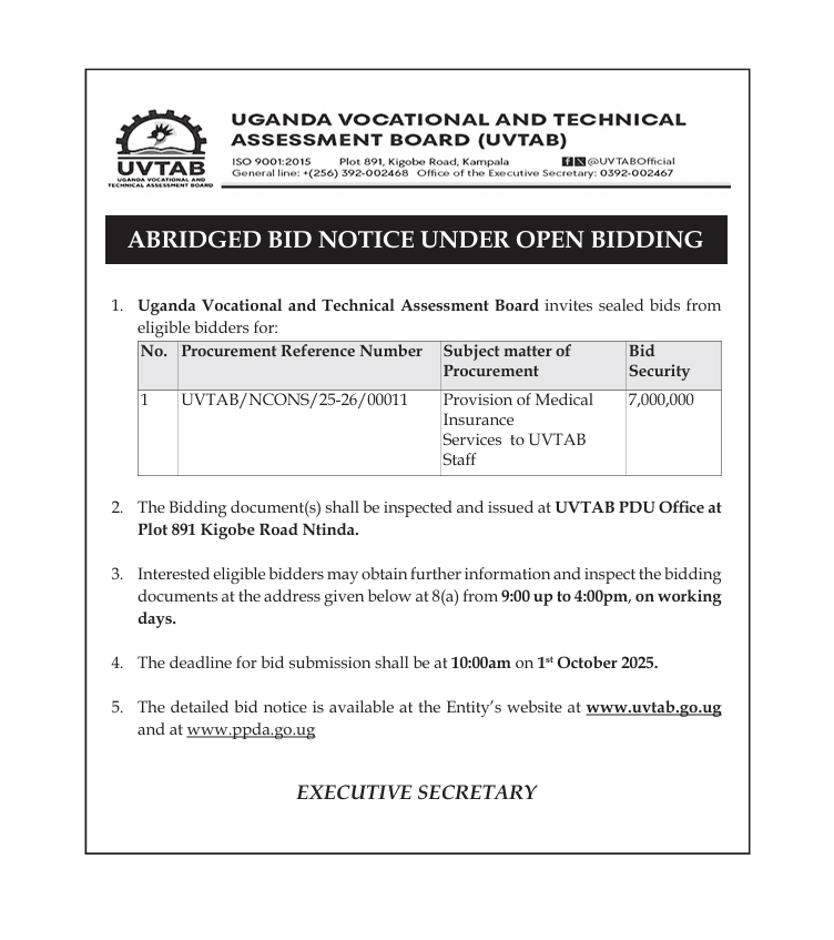 UVTAB - Uganda Vocational and Technical Assessment Board
