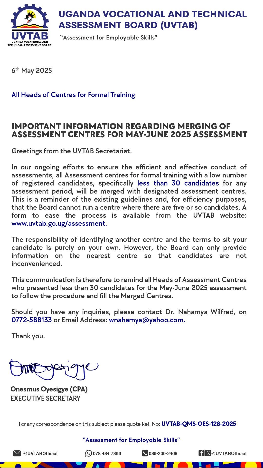 UVTAB - Uganda Vocational and Technical Assessment Board